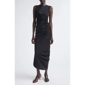 Proenza Schouler Zafira Mercerized Cotton Jersey Midi Dress - Black