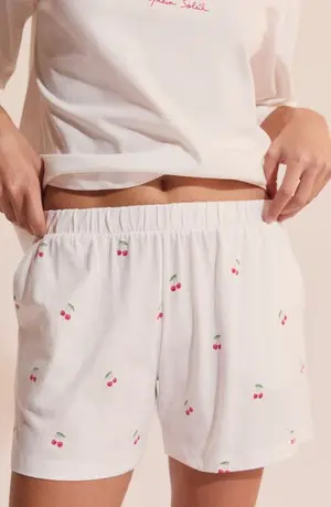 ETAM Berry Cherry Print Cotton Sleep Shorts