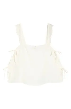 ETAM Poudree Swiss Dot Lace Trim Camisole - Ecru
