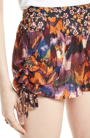 Free People Lisbon Mixed Print Shorts