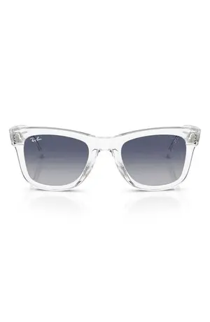 Ray-ban Scuderia Ferrari 50mm Square Sunglasses - Transparent/light Grey