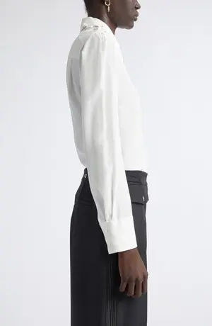 Alexander McQueen Embellished Collar Silk Shirt