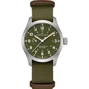Hamilton Khaki Field Mechanical Power Reserve Watch - Green