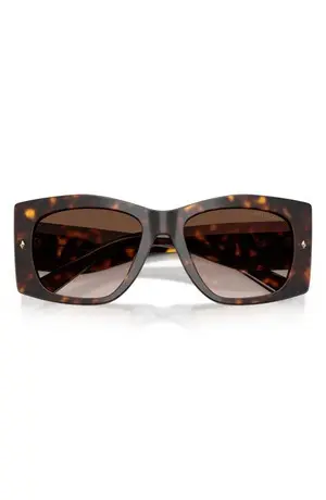 JIMMY CHOO 54mm Butterfly Sunglasses - Havana/brown Gradient