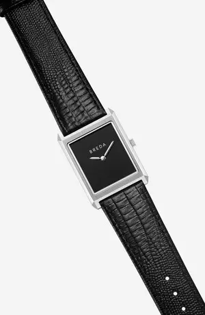 BREDA Virgil Leather Strap Tank Watch
