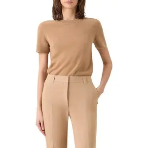 Akris Short Sleeve Cashmere Sweater