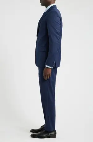 HERITAGE GOLD Dark Windowpane Check Wool Suit