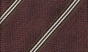 Eton Stripe Silk Tie - Medium Red