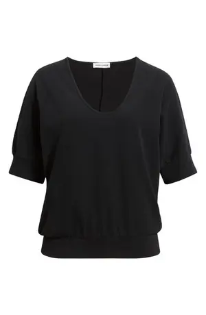 ARTLESS FOREVER Logan Scoop Neck Top - Black