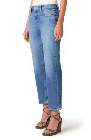 Paige Mason Mid Rise Ankle Straight Leg Jeans