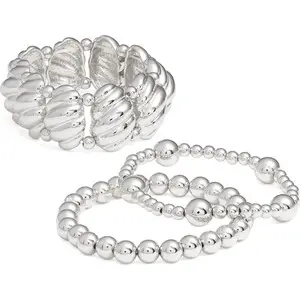 OPEN EDIT Open Edit Assorted Pack Of 3 Stretch Bracelets