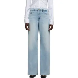7 For All Mankind Lotta Tailorless Wide Leg Jeans - Frozen