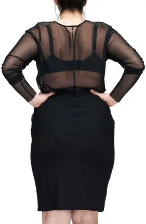 Universal Standard Thames Fog Sheer Mesh Top