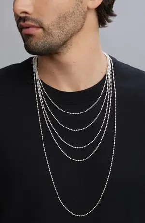 Lagos Signature Caviar Sterling Beaded Ball Chain Necklace
