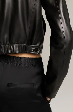 Vince Cropped Leather Jacket