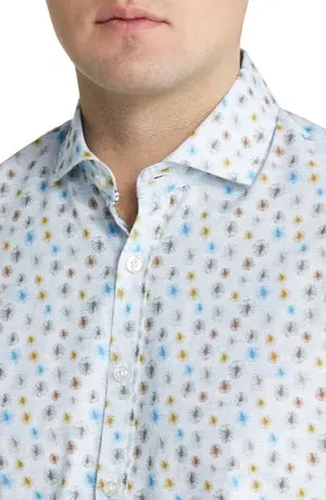 BRAX Harold Dandelion Print Button-up Shirt