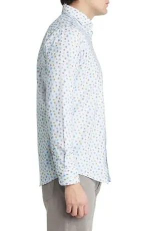 BRAX Harold Dandelion Print Button-up Shirt