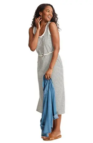Tommy Bahama Suncoast Stripe Sleeveless Terry Midi Dress