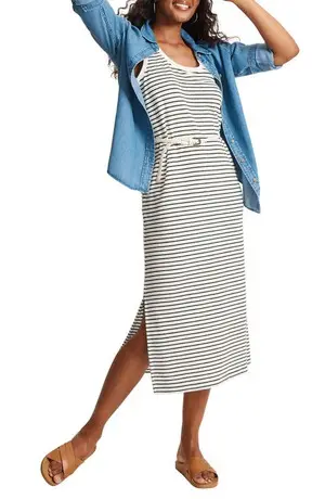 Tommy Bahama Suncoast Stripe Sleeveless Terry Midi Dress