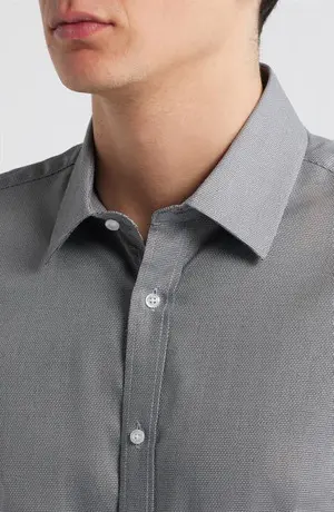 DANIEL HECHTER Modern Fit Micropattern Cotton Dress Shirt