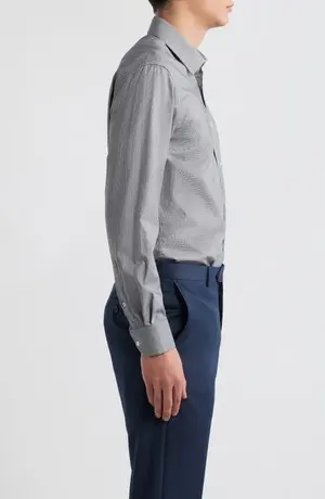 DANIEL HECHTER Modern Fit Micropattern Cotton Dress Shirt