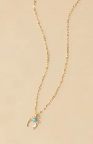 SET & STONES Horseshoe Pendant Necklace