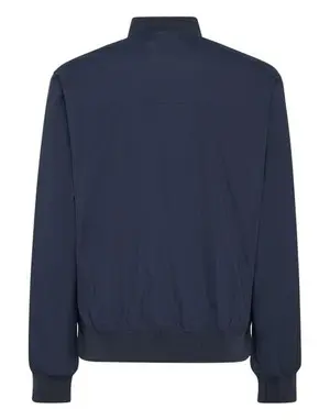 Philipp Plein Nylon Bomber Jacket With Logo Detail - Navy
