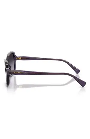 Ralph Lauren Square Frame Acetate Sunglasses - Dark Violet/gradient Grey