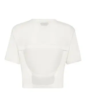 PLEIN SPORT Cropped T-shirt With Bold Logo - White