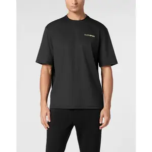 PLEIN SPORT Micro Rib T-shirt Round Neck Ss - Black