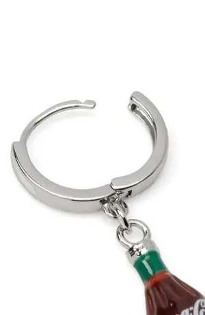 CUFFLINKS, INC. Coca-cola Bottle Charm Hoop Earrings