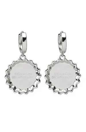 CUFFLINKS, INC. Coca Cola Cap Drop Hoop Earrings