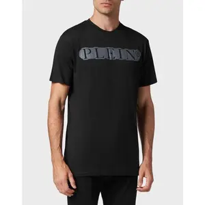 Philipp Plein T-shirt Round Neck Ss Spray Effect Print Tm - Black