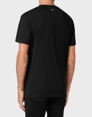 Philipp Plein T-shirt Round Neck Ss Spray Effect Print Tm - Black
