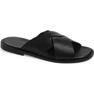 Tecovas Lexington Leather Slide Sandal - Midnight
