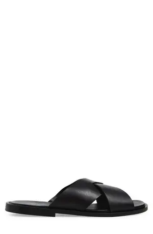 Tecovas Lexington Leather Slide Sandal - Midnight