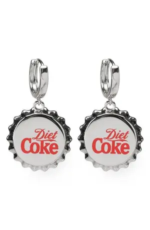 CUFFLINKS, INC. Diet Coke Hoop Earrings