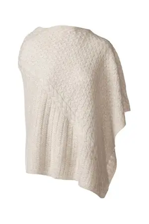 Kinross Cashmere Cable Poncho