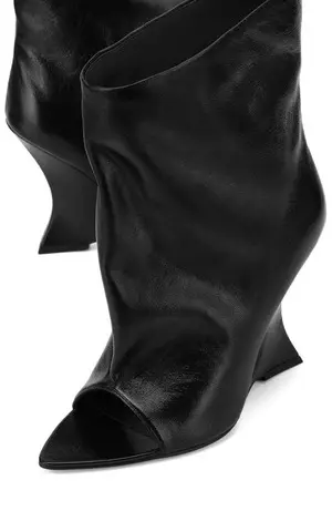 NAKED WOLFE Reptile Embossed Leather - Black