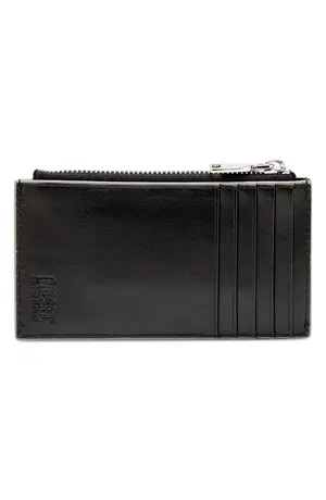 DIESEL® 1dr Metallic Leather Card Holder