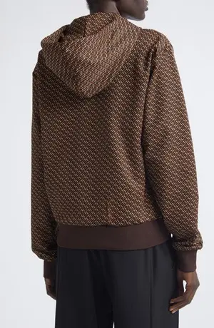 WALES BONNER Hooded Jacquard Track Jacket