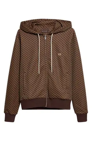 WALES BONNER Hooded Jacquard Track Jacket