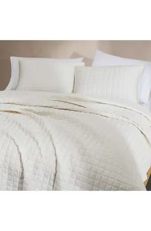 Calvin Klein Signature Quilted Comforter & Shams Set - Light Beige