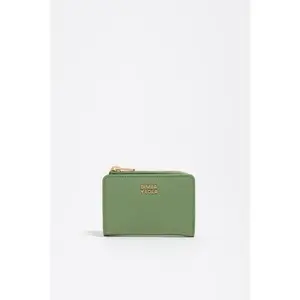 Bimba Y Lola Compact Nylon Wallet Green