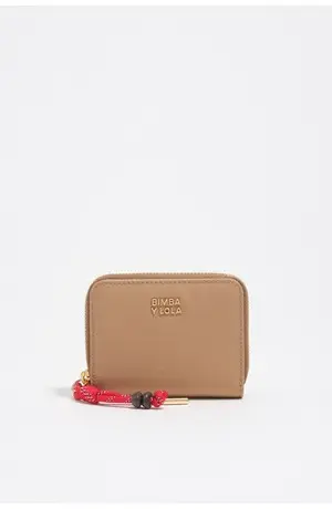 Bimba Y Lola Nylon Flap Wallet - Camel