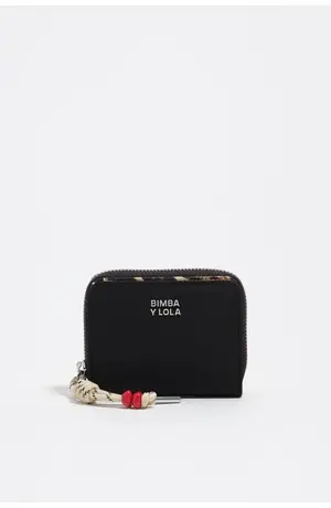 Bimba Y Lola Nylon Flap Wallet - Graphite