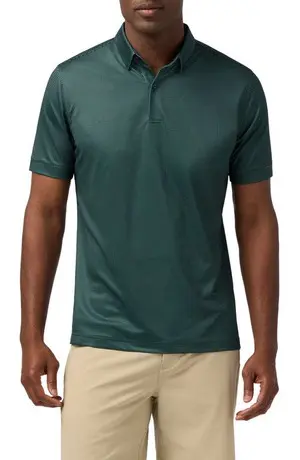 Mizzen+main Halyard Trim Fit Performance Polo - Pine Drop Shadow