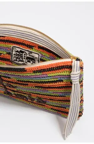 Bimba Y Lola Large Plaited Cotton Handbag - Orange