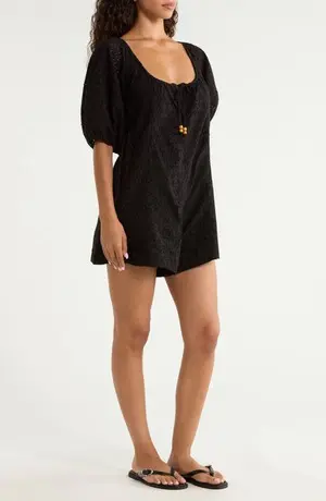 Elan Tie Waist Cover-up Romper