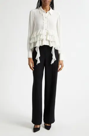 Cinq À Sept Maelor Pintuck Double Belt Pants